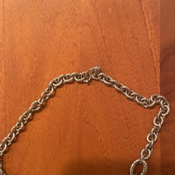 Jewelry | Silver And Stone Chain Link Necklace Silver | Poshmark